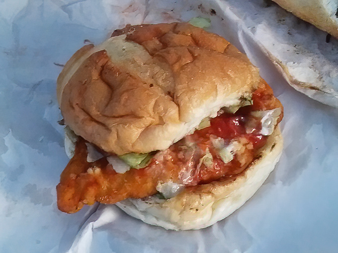 Crispy chicken, fresh toppings, and a pillowy bun&mdash;proof that sometimes the simplest pleasures are the most satisfying. No Instagram filter needed here.