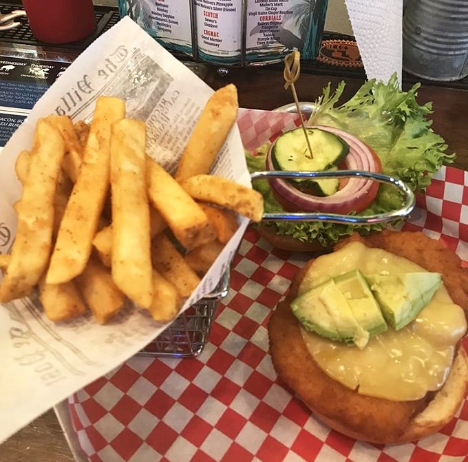 Avocado doesn't just make houses unaffordable for millennials&mdash;it makes this chicken sandwich absolutely irresistible, especially with those golden fries alongside.