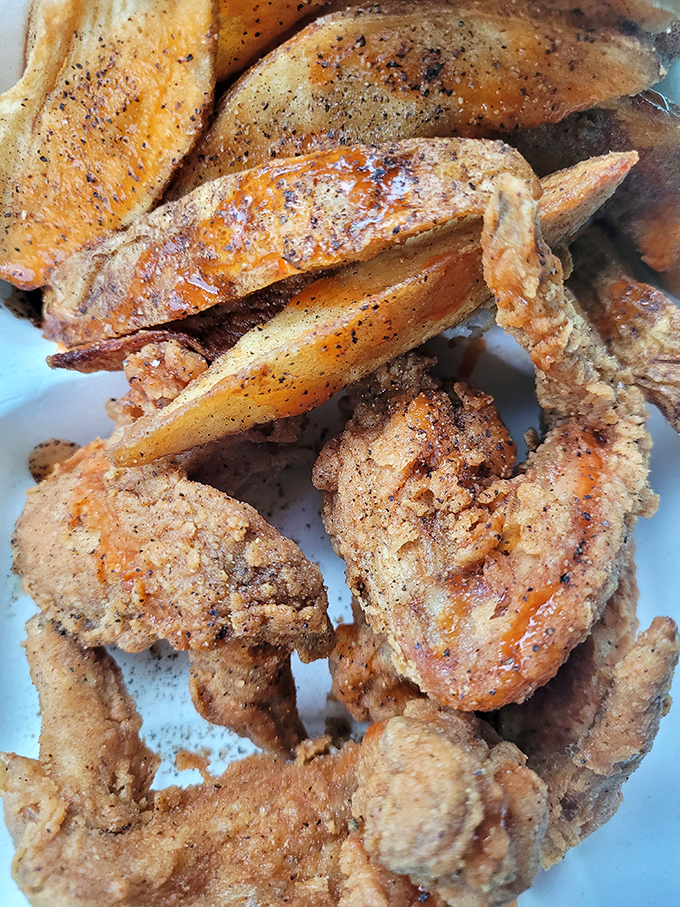 These wings weren't meant to be a side act. Glistening with flavor and sporting a peppery coat, they're the main event that Buffalo wishes it invented.