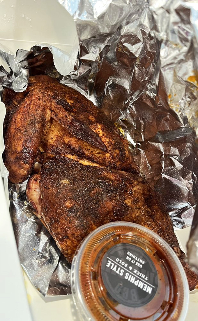 This chicken has more character than most Hollywood blockbusters. The spice rub creates a flavor autobiography worth reading.