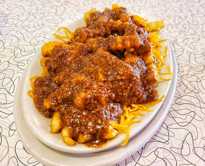 Chili cheese fries&mdash;where potatoes fulfill their highest calling by becoming vessels for that signature Cincinnati-style chili and melted cheese.