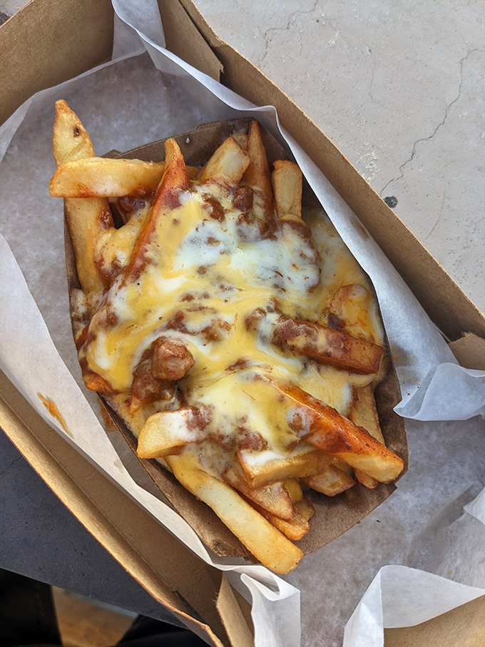 Chili cheese fries that require a fork, napkins, and possibly a bib – The Spot understands that some of life's greatest pleasures shouldn't be neat and tidy.