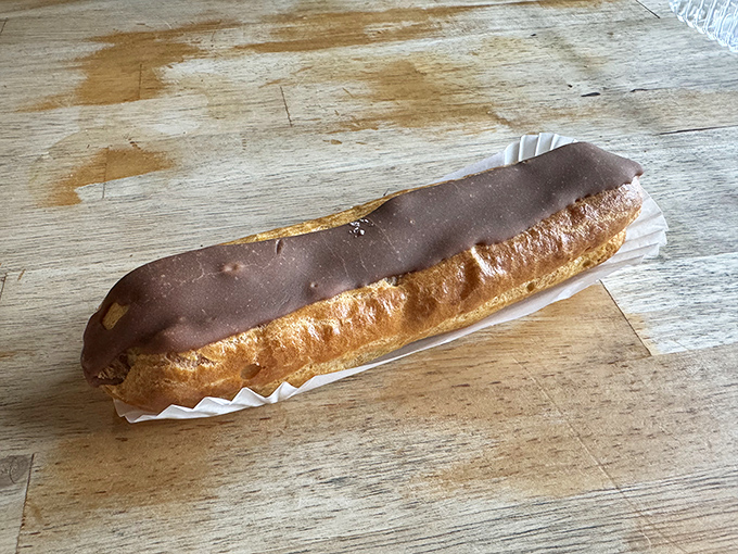 The chocolate éclair: proof that sometimes the classics need no improvement. That glossy chocolate top is basically a mirror reflecting your own joy.
