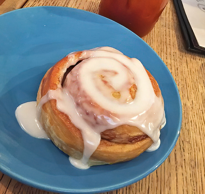 This cinnamon roll isn't just breakfast, it's an event&mdash;a spiral of joy topped with icing that melts into every warm, cinnamon-scented crevice.