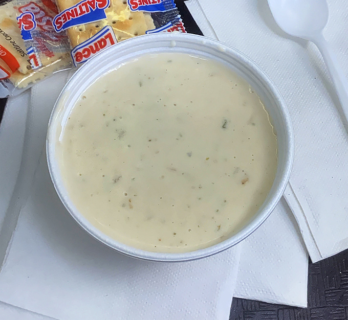 Creamy clam chowder that doesn't skimp on substance&mdash;each spoonful a maritime treasure hunt that warms from the inside out.