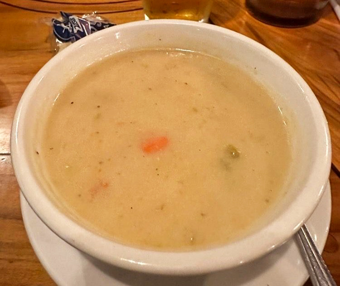 Clam chowder in the desert sounds counterintuitive until you taste it. Creamy comfort that somehow makes perfect sense in Tucson.