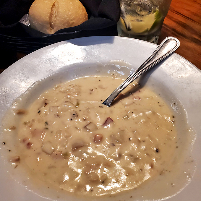 This isn't just clam chowder&mdash;it's a creamy ocean hug in a bowl, with chunks of clam playing hide and seek among the potatoes.