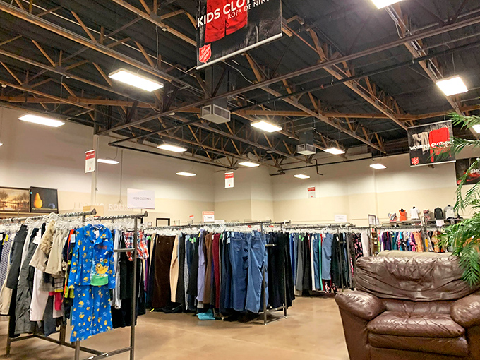 Kids' clothing galore! Where parents can outfit growing children without requiring a second mortgage or selling a kidney.