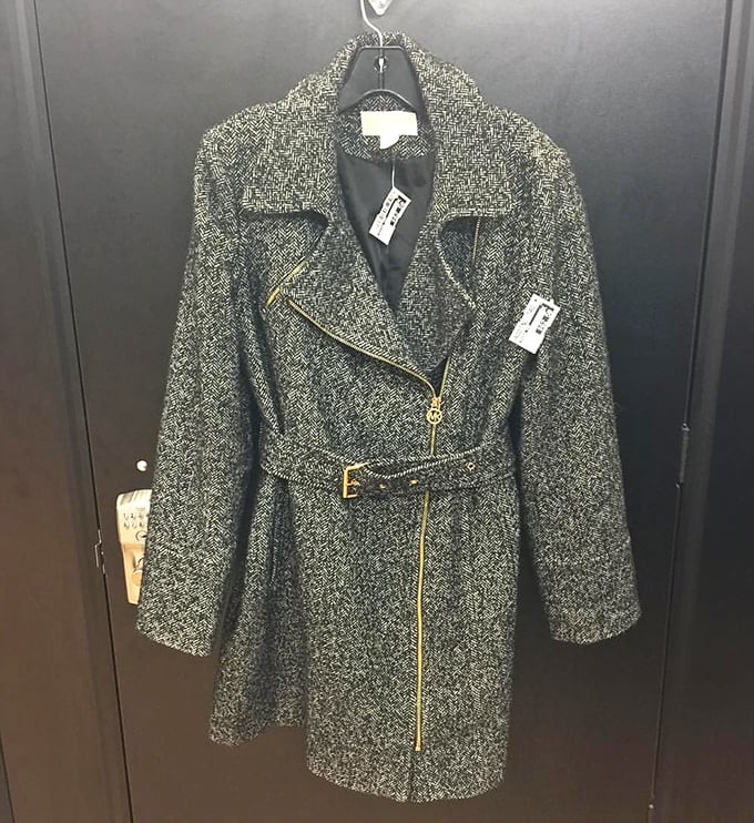 This tweed coat with gold accents isn't just outerwear&mdash;it's the difference between "I'm going to the store" and "I'm making an entrance."