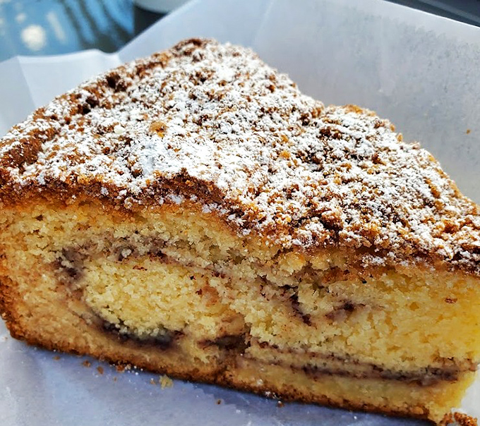 Coffee cake that grandma would approve of&mdash;and then secretly ask for the recipe. The cinnamon swirl creates a hypnotic pattern that's almost too pretty to eat. Almost.