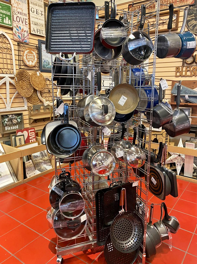 The cookware display that makes you question why you've been loyal to that scratched non-stick pan for so long.