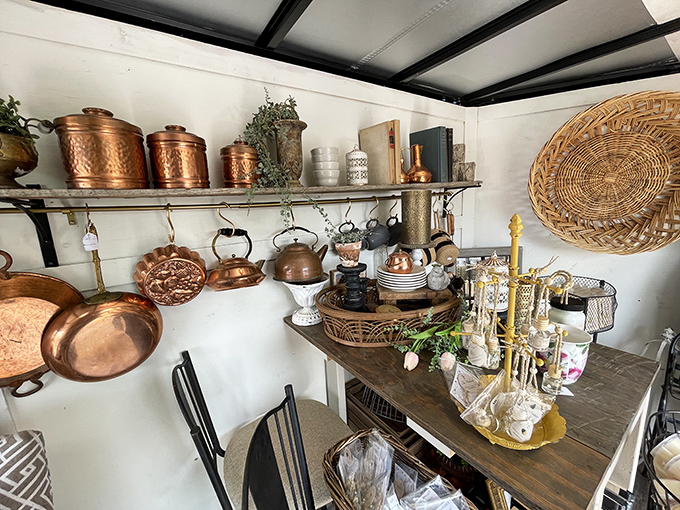 Copper cookware gleams with promise&mdash;each patina-rich piece telling stories of meals past while awaiting new culinary adventures.