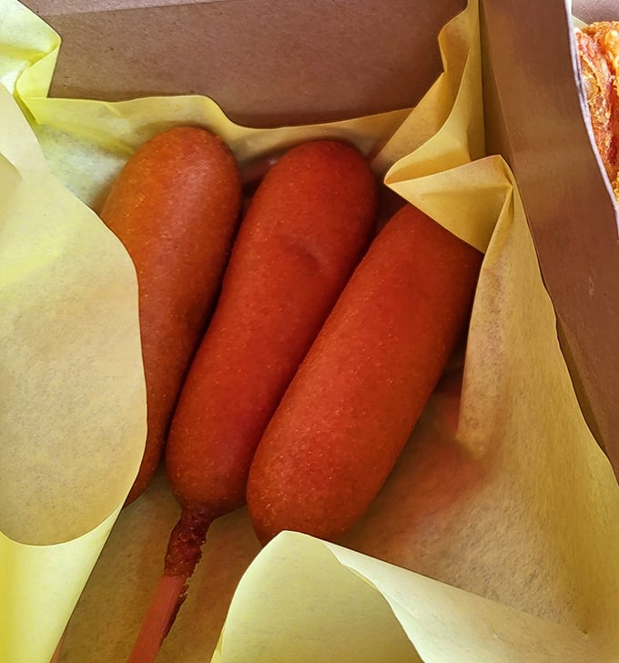 Corn dogs that would make any state fair jealous, proving that sometimes the simplest pleasures are the most profound.