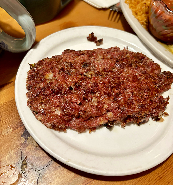 Corned beef hash with the perfect crisp-to-tender ratio. This isn't your army-issue breakfast &ndash; it's what generals eat when no one's looking.