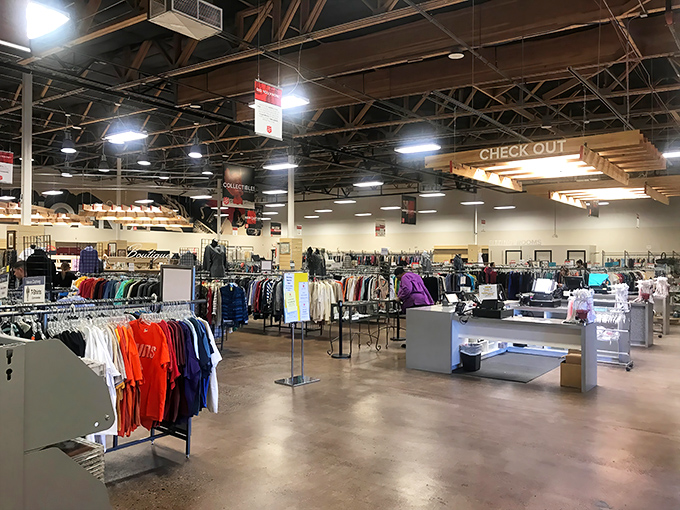 The spacious layout makes navigating between departments a breeze&mdash;unlike those cramped vintage shops where you're one sneeze away from disaster.