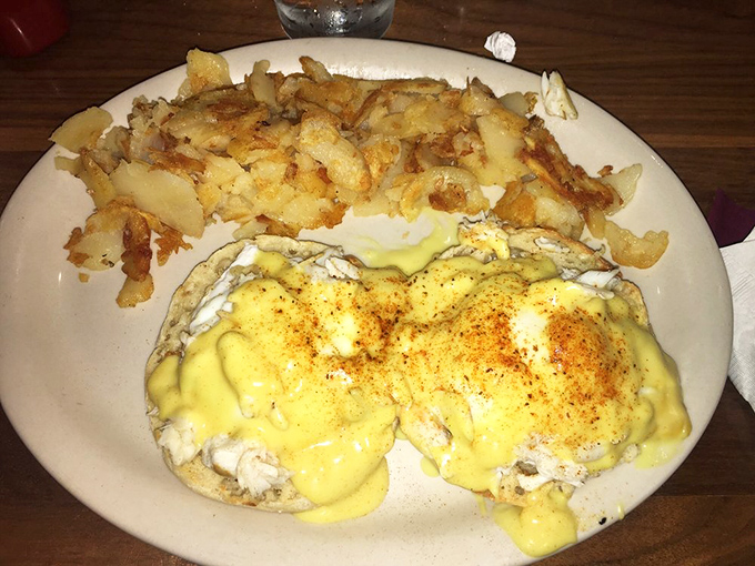 Home fries that could make a potato farmer weep with pride alongside eggs Benedict that puts hotel brunch buffets to shame.