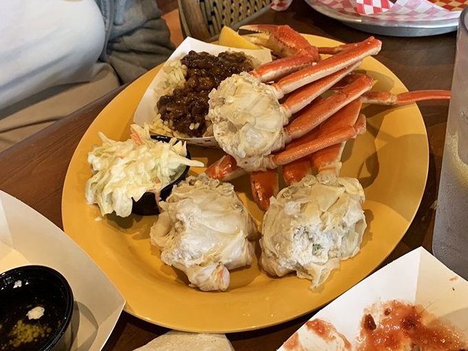 Snow crab legs that require both hands and zero shame. This plate isn't just dinner&mdash;it's an interactive seafood experience worth every napkin.