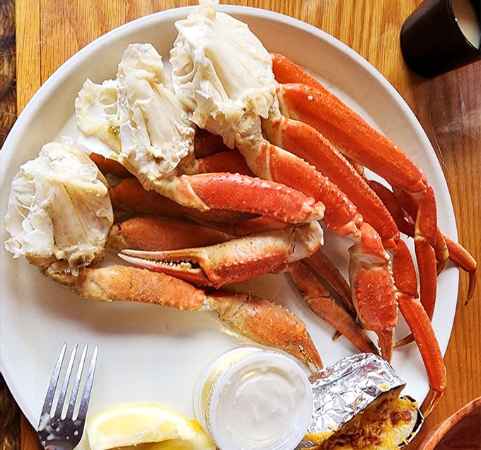 Snow crab legs that require a bit of work but reward your efforts with sweet, tender meat that makes you feel like you've discovered buried treasure in the middle of Ohio.