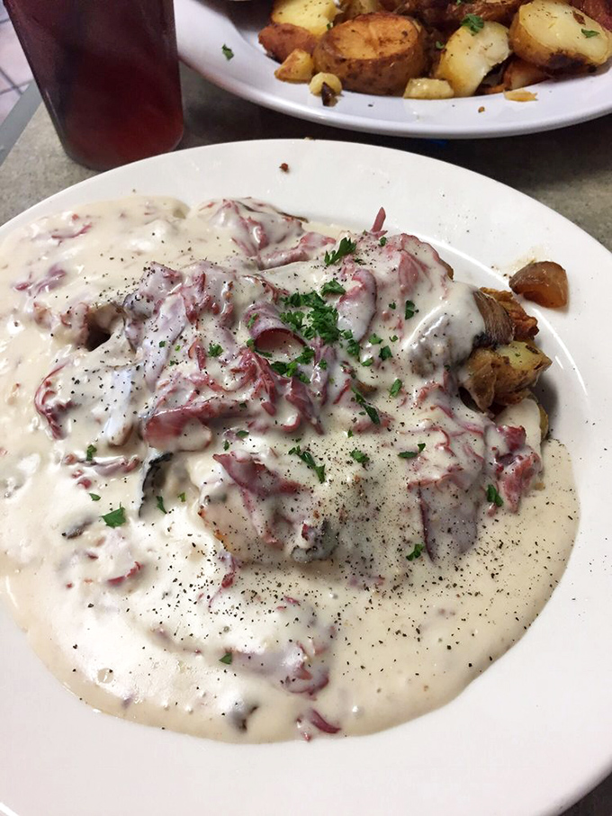 Cream chipped beef: Pennsylvania's answer to the question, "What if gravy could change your life?" Spoiler alert: it can.