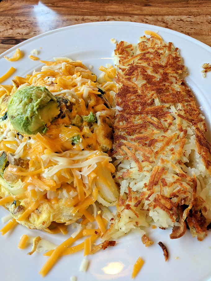 A Denver omelet that puts Colorado on notice. Melted cheese and fresh avocado make this a California dream come true.