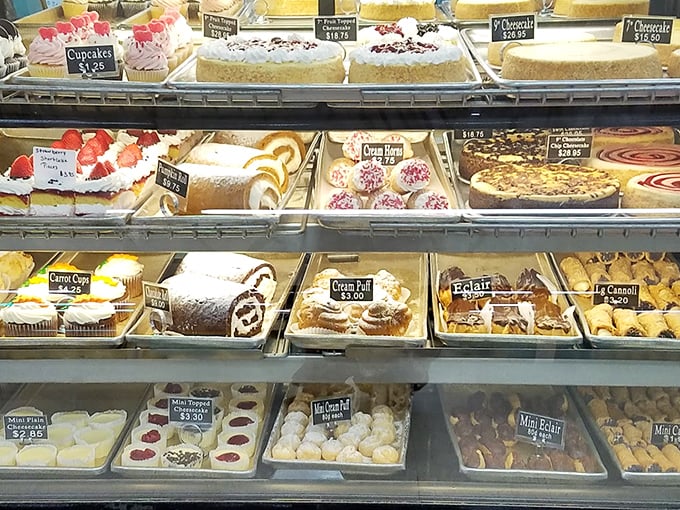 Dessert displays that should come with warning signs: "May cause spontaneous drooling and the sudden need to invent a birthday to celebrate."