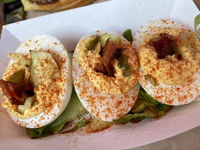 These aren't your grandmother's deviled eggs &ndash; unless grandma knew something about elevating classic comfort food.