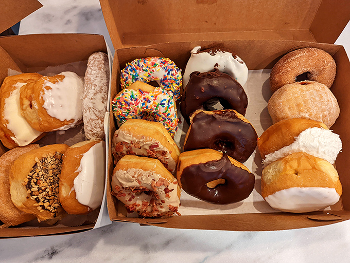 The United Nations of donuts—a diplomatic assembly of flavors and textures that somehow creates world peace, at least in your mouth.