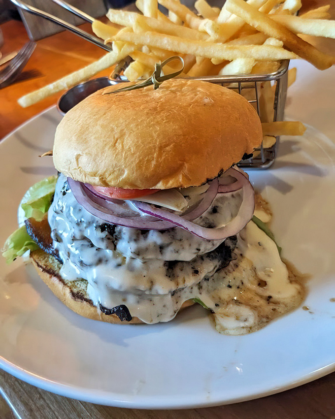 The burger that launched a thousand diet cheat days. Melty cheese cascading down double patties&mdash;resistance is both futile and foolish.