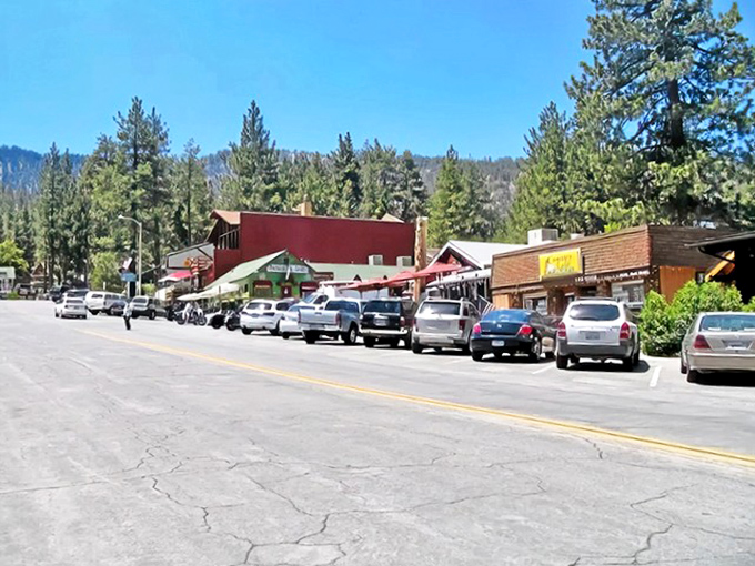 Downtown Wrightwood &ndash; where "rush hour" means three cars waiting for a family of deer to cross the street.