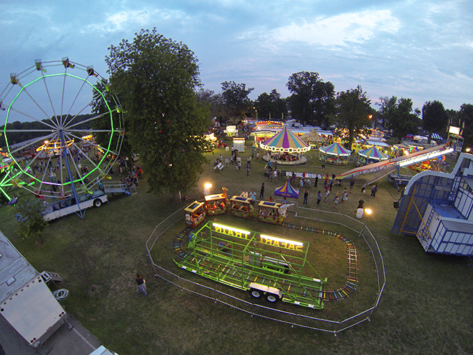 The county fairgrounds transform into a twinkling wonderland of affordable fun, proving small-town entertainment packs big-time joy.