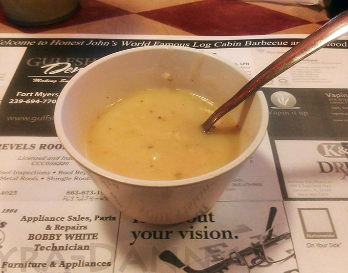 A humble cup of fish chowder that doesn't need fancy garnishes or artful presentation—just honest flavors that warm you from the inside out.