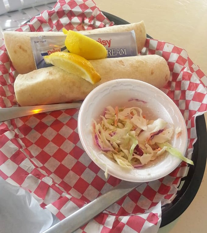 A humble fish wrap and coleslaw that somehow captures the essence of coastal Florida better than any postcard ever could.