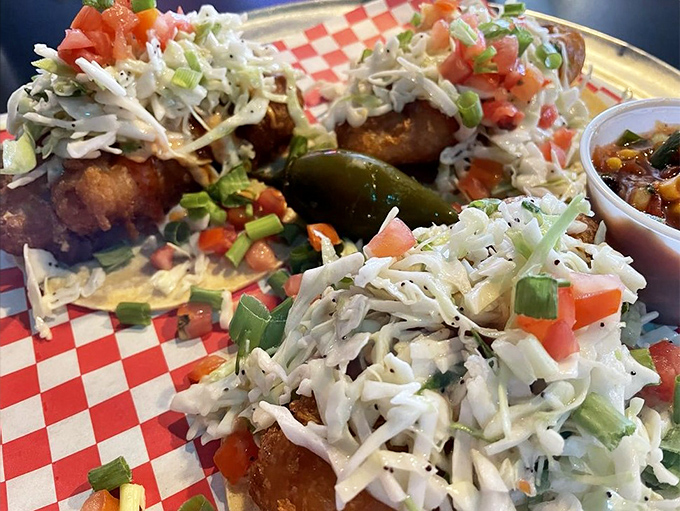 Fish tacos that would make a California surfer admit the Midwest knows what it's doing.