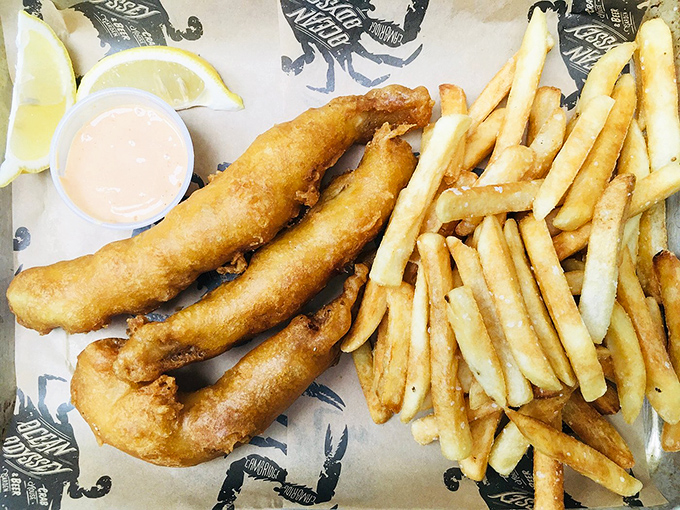 Golden-battered fish fillets and hand-cut fries &ndash; the ultimate comfort food elevated by fresh-caught seafood and a light, crispy coating.