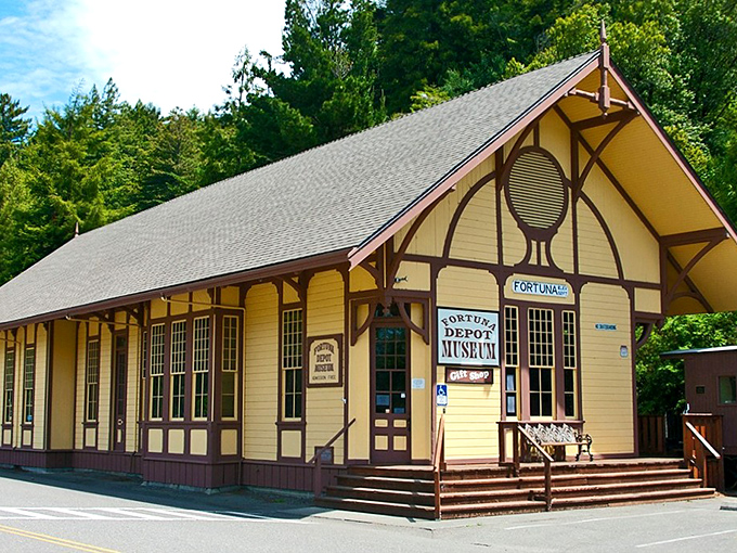 The Fortuna Depot Museum stands as living proof that train stations were once architectural masterpieces rather than fluorescent-lit concrete bunkers.