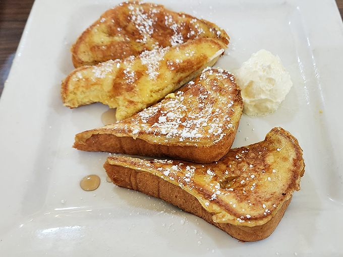 Golden French toast dusted with powdered sugar &ndash; simple perfection that would make even your grandmother nod in approval.