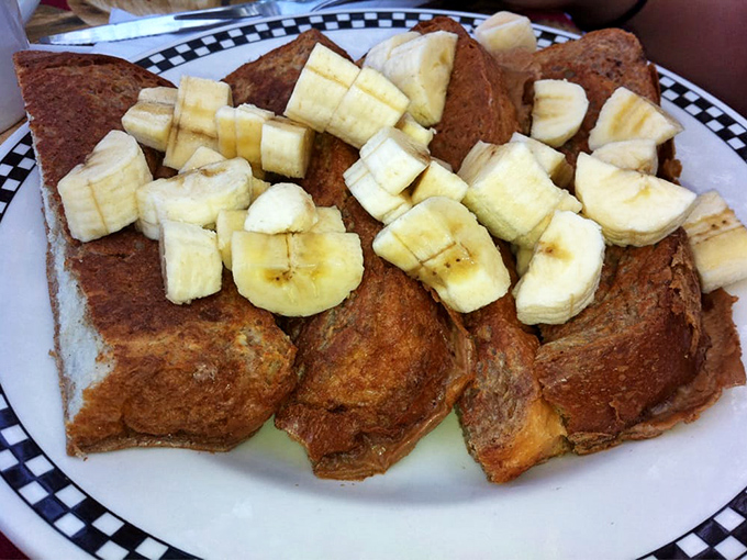 French toast that's had a banana intervention. When bread meets custard meets fruit, everybody wins &ndash; especially your taste buds.