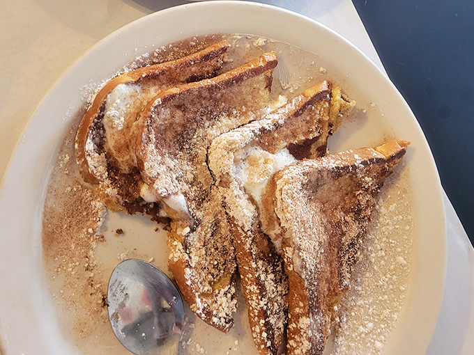 French toast that doesn't need a social media manager&mdash;just a dusting of powdered sugar and the good sense to know when enough is enough.