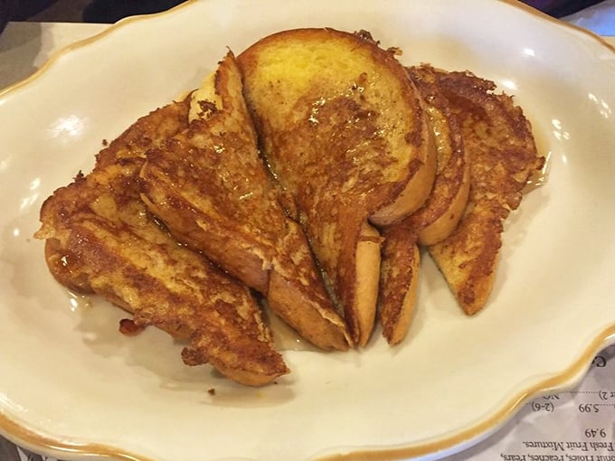 French toast so golden and perfect, it could star in its own breakfast commercial.