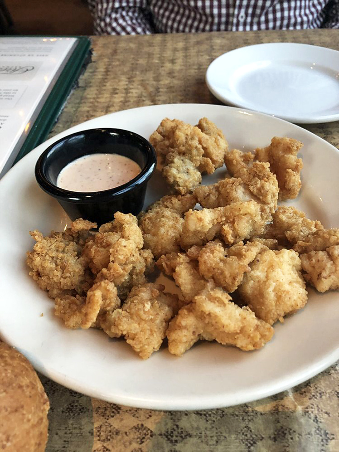 Fried alligator bites that make you wonder why we don't eat prehistoric reptiles more often. Crispy, tender, and surprisingly addictive.