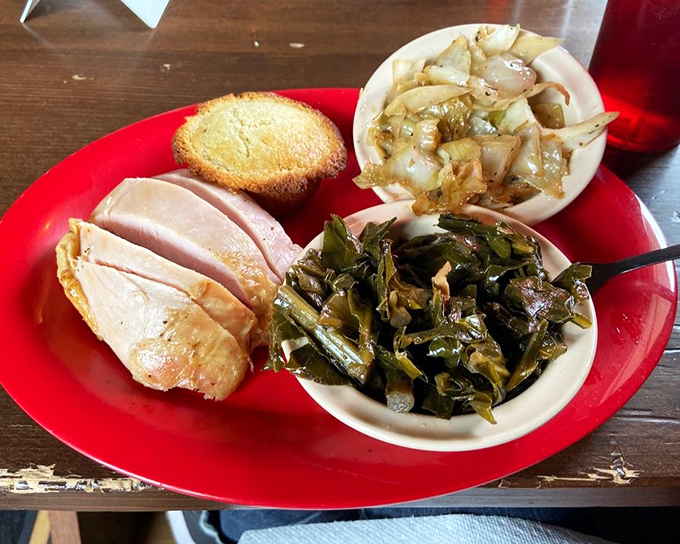 Collard greens and smoked turkey&mdash;a Southern duet that proves vegetables deserve just as much smoky respect as their protein counterparts.