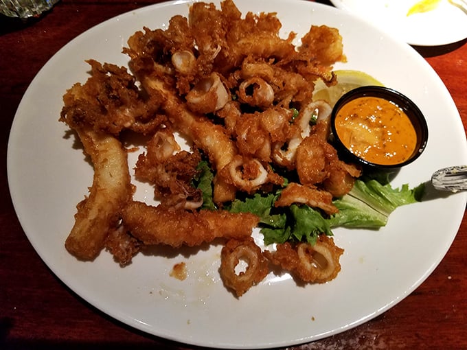 Fried calamari so tender and crisp, it makes you forget every rubbery, greasy version you've suffered through elsewhere.