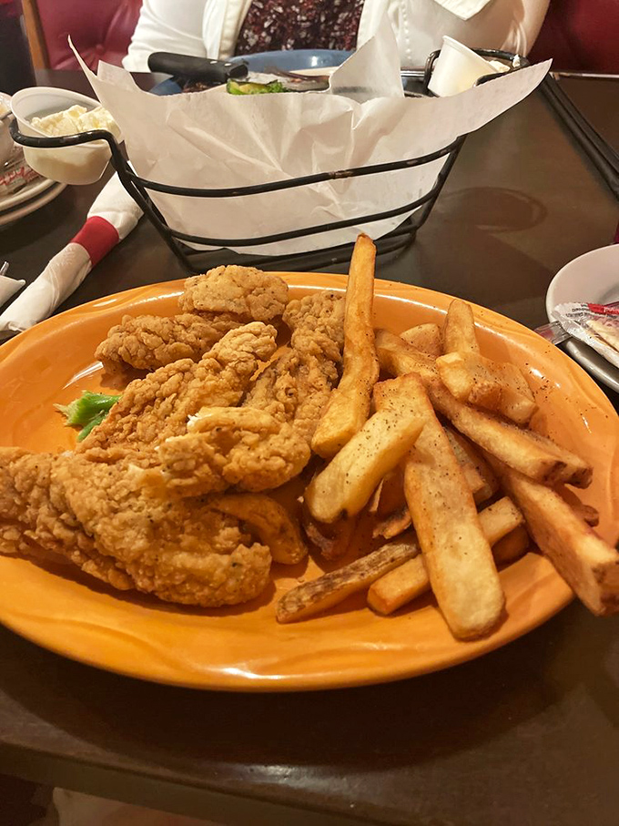 Golden fried chicken tenders that prove sometimes the simplest pleasures deliver the most satisfying rewards on your plate.