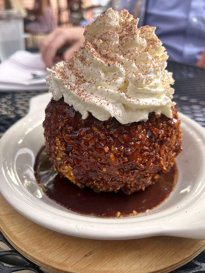 The legendary fried ice cream&mdash;a crispy, golden orb crowned with whipped cream that creates the perfect hot-cold tension in every heavenly bite.