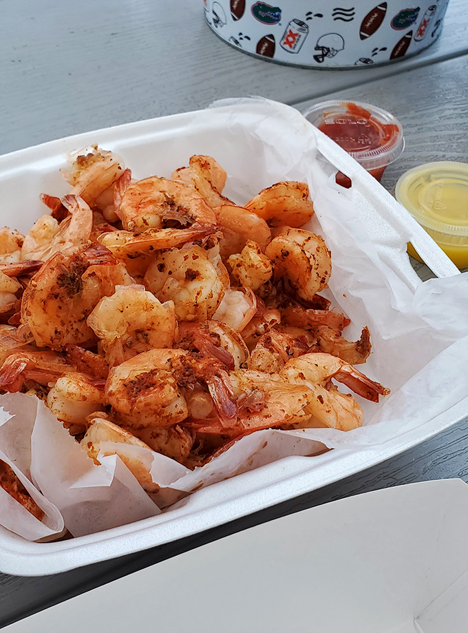 These shrimp aren't just cooked; they're transformed. Seasoned with what must be a secret blend of Gulf Coast magic and served without unnecessary frills.