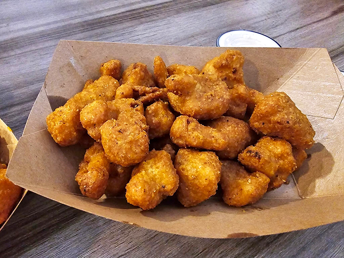 Fried cauliflower that could convert vegetable skeptics into true believers. Crispy outside, tender inside&mdash;the vegetable equivalent of winning the lottery.