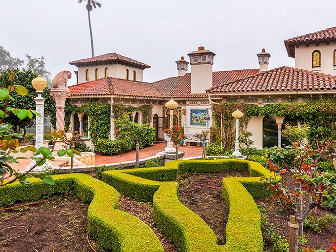 These gardens don't just grow&mdash;they perform. With hedges sculpted into waves and Mediterranean buildings peeking through the greenery, it's landscape design as theater.