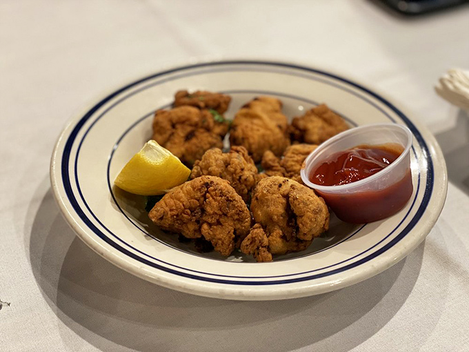 Gator tail: Florida's answer to popcorn chicken, but with bragging rights. That dipping sauce is doing the Lord's work.