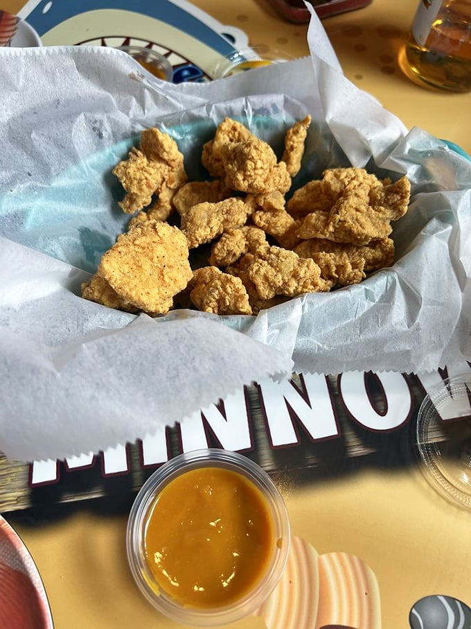 Gator bites: For when you want to feel like you're living dangerously while actually just enjoying perfectly fried nuggets of deliciousness. Florida vacation in your mouth!