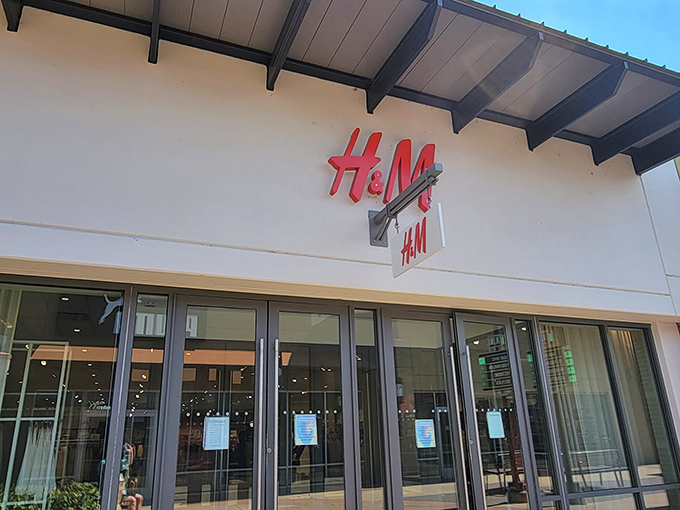 H&M's sleek storefront offers fashion-forward pieces that won't require explaining mysterious credit card charges to your significant other.